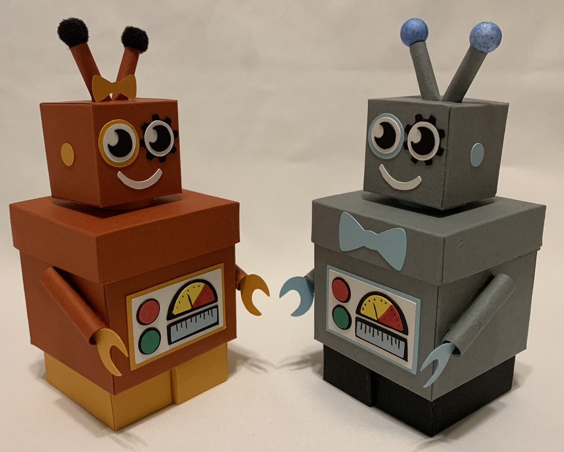 Mini Robot Party Favor Box - 4.25 Inches - Etsy