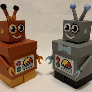 Mini Robot Party Favor Box - 4.25 Inches - Etsy
