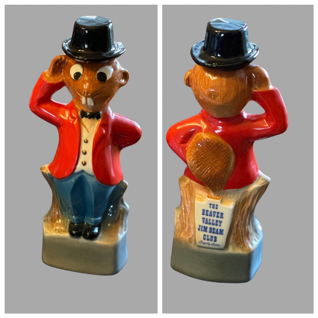 Vintage 1977 the Beaver Valley Jim Beam Decanter - Etsy