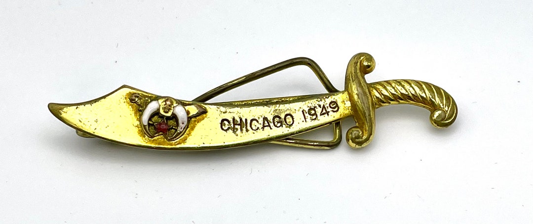 1949 Shriners Scimitar Sword Emblem Tie Bar - Etsy
