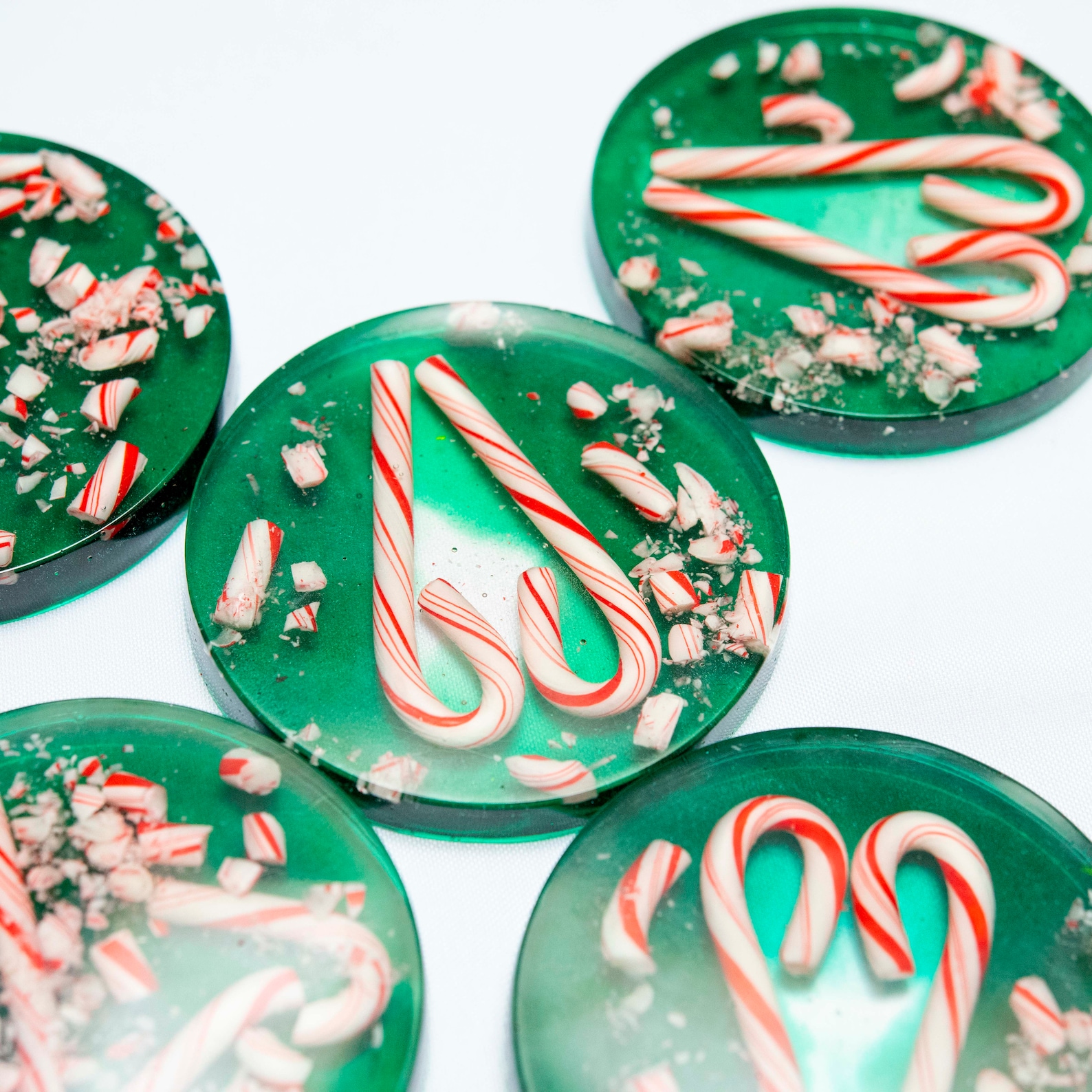 Epoxy Resin Candy Cane Coasters - Etsy