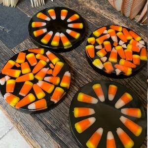 Epoxy Resin Candy Corn Coasters - Etsy