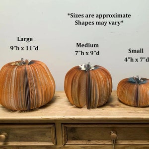 Book Pumpkins CRINKLED PAGES for Fall and Halloween - Etsy