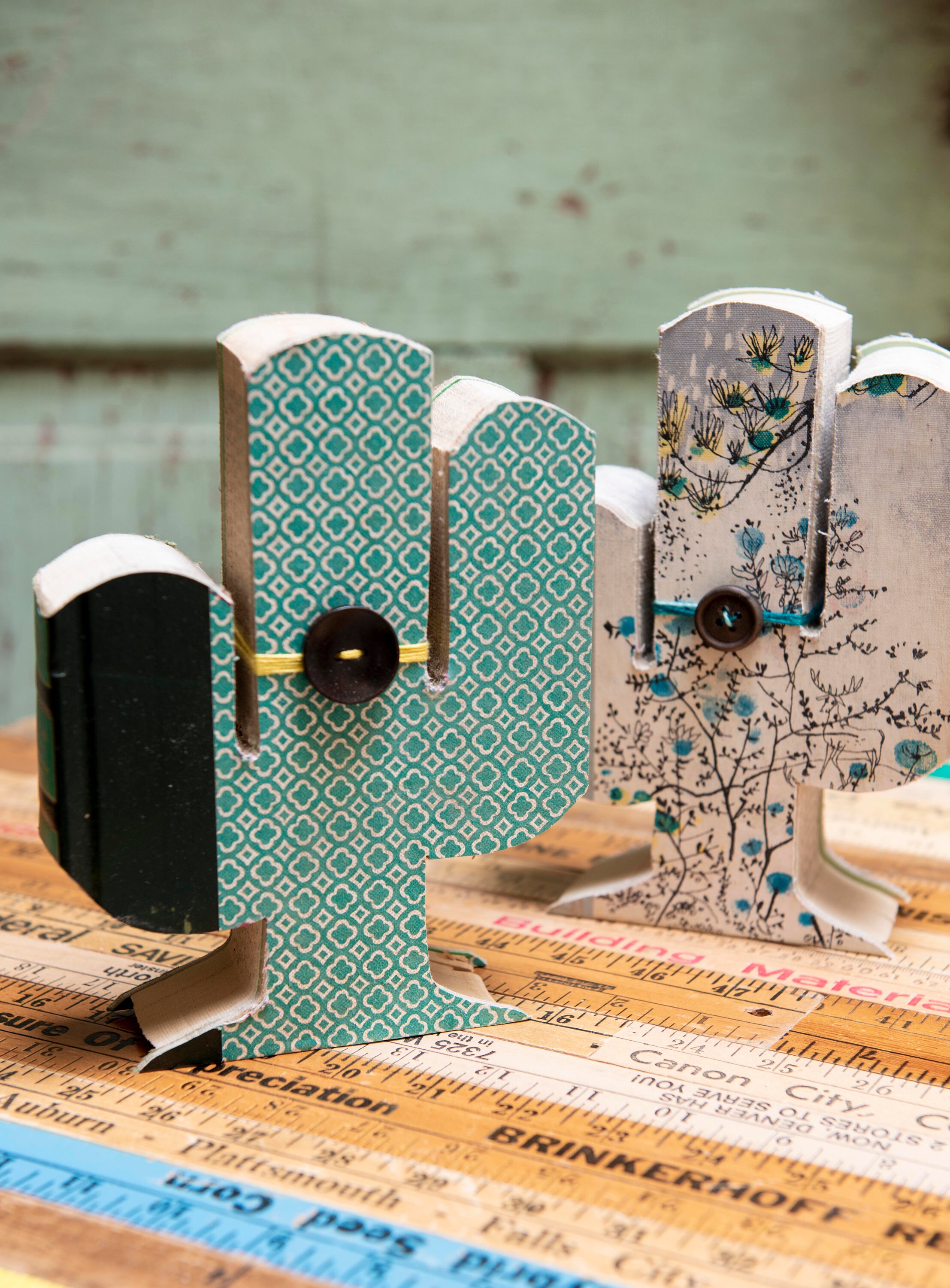 Book Cactus Cutout of Vintage Book One of a Kind | Etsy