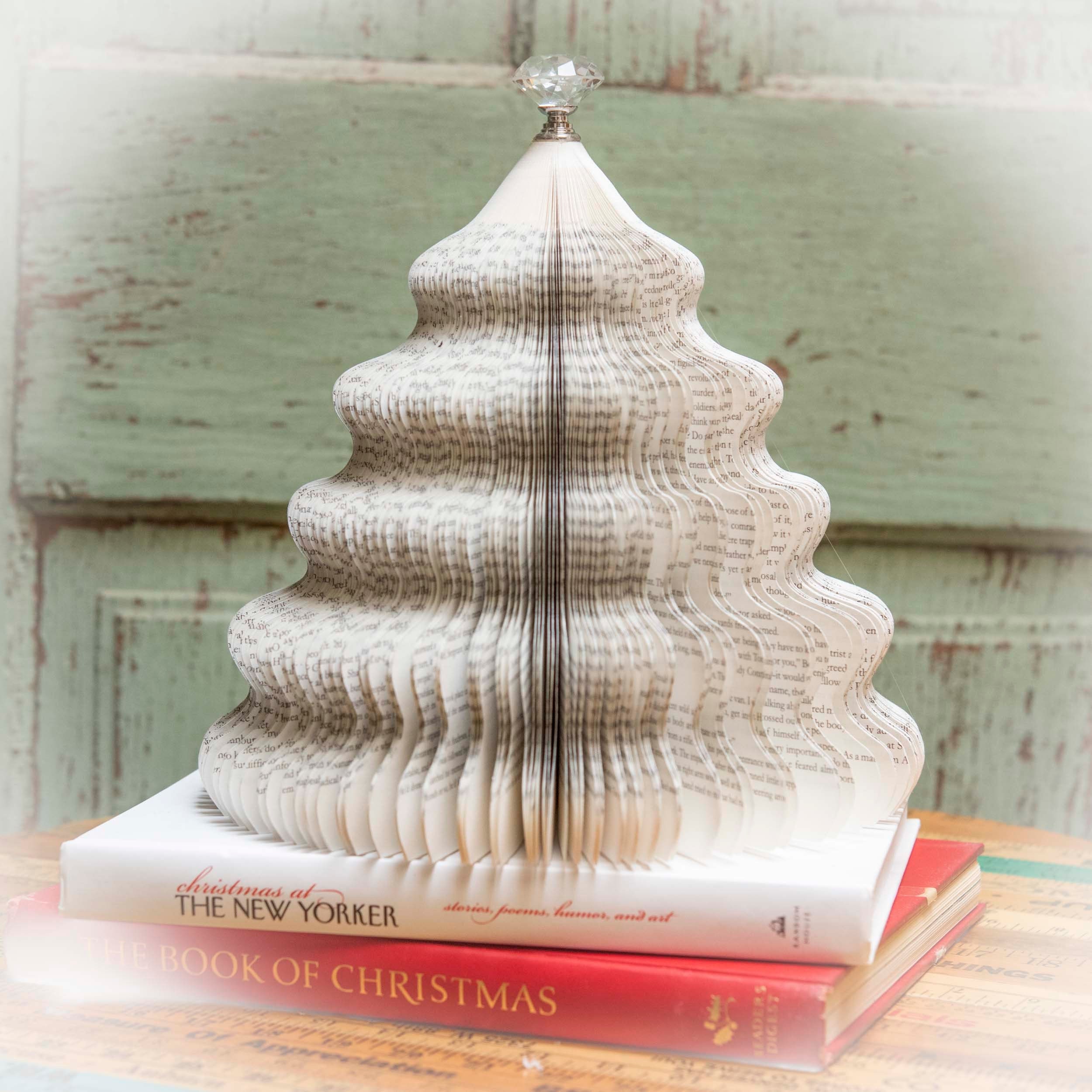 Book Christmas Tree (shown With Snowman) - Etsy
