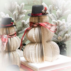 Book Christmas Tree (shown With Snowman) - Etsy