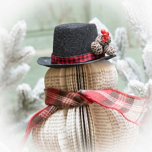 Book Snowman (shown With Christmas Tree) - Etsy