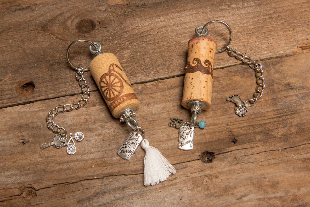 Wine Cork Key Chains - Etsy