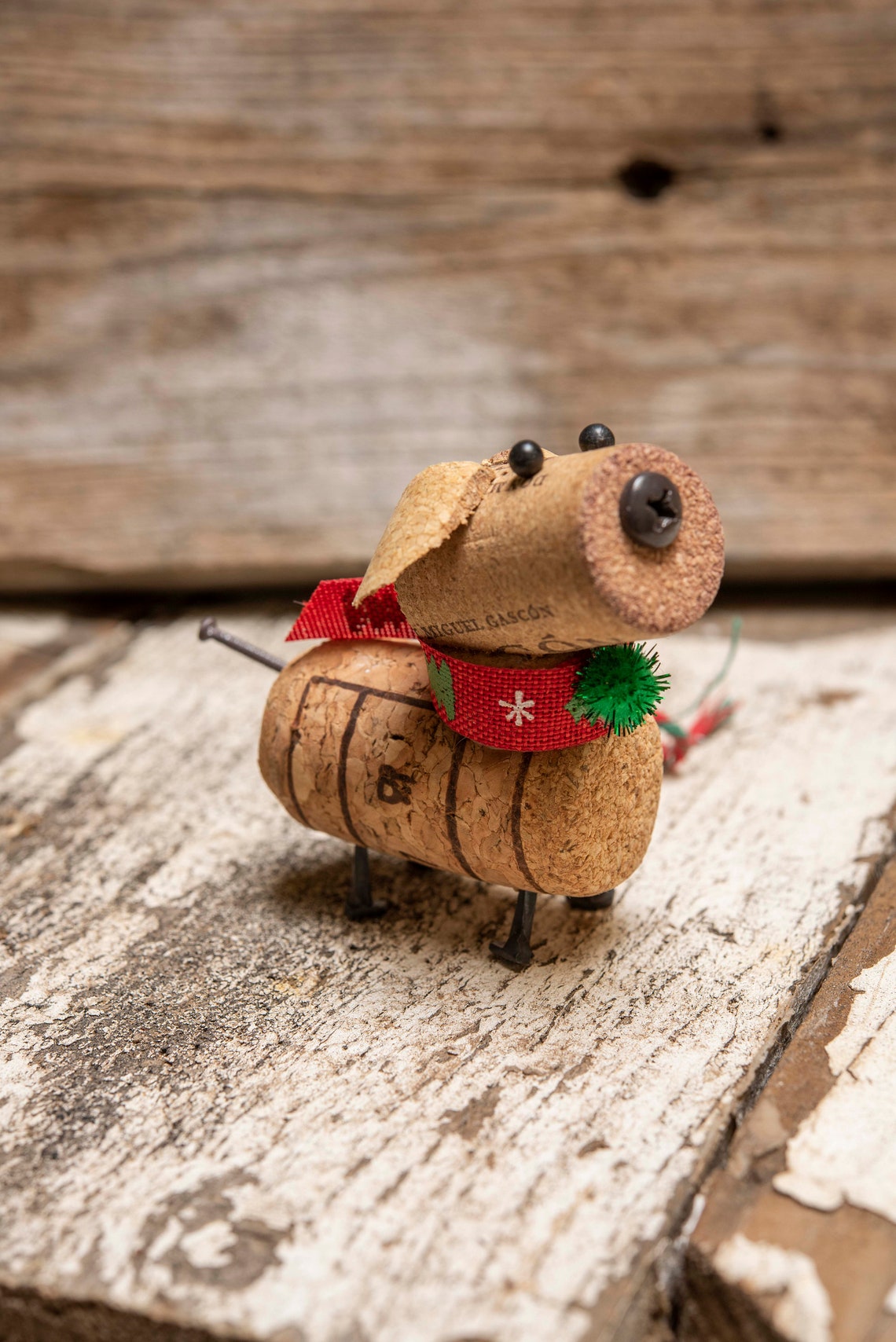Wine Cork Dog Ornament - Etsy
