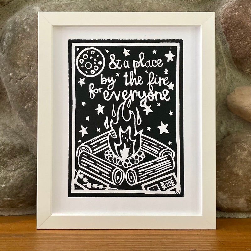 Linocut Art Stars - Etsy