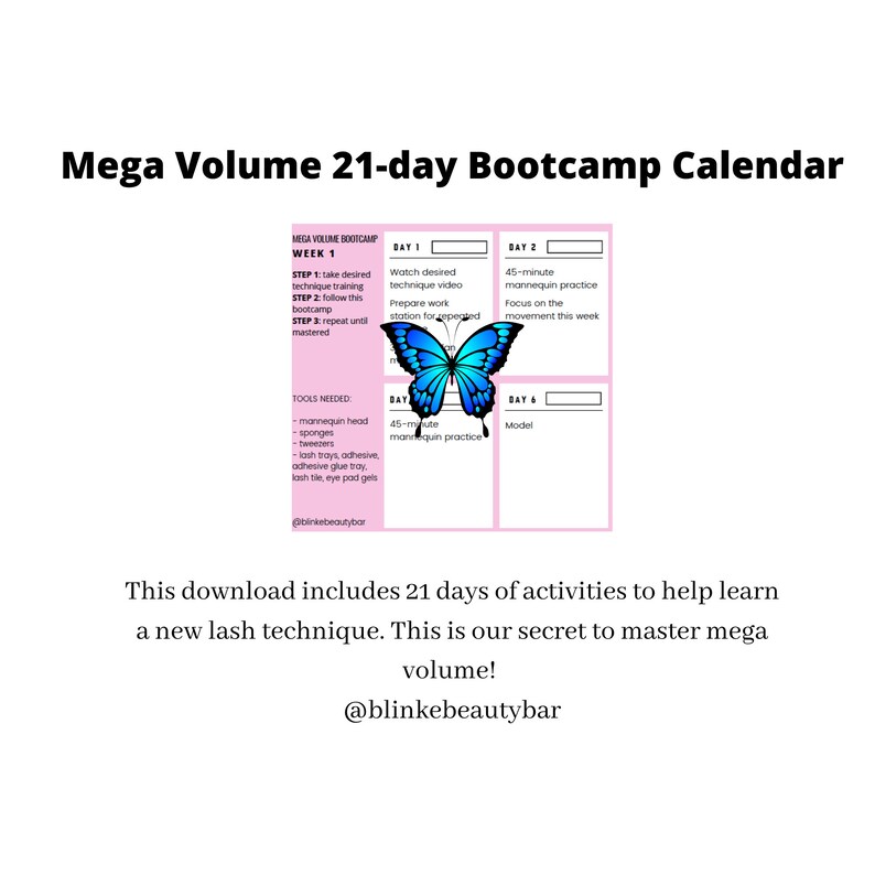Mega Volume 21-day Bootcamp Calendar - Etsy