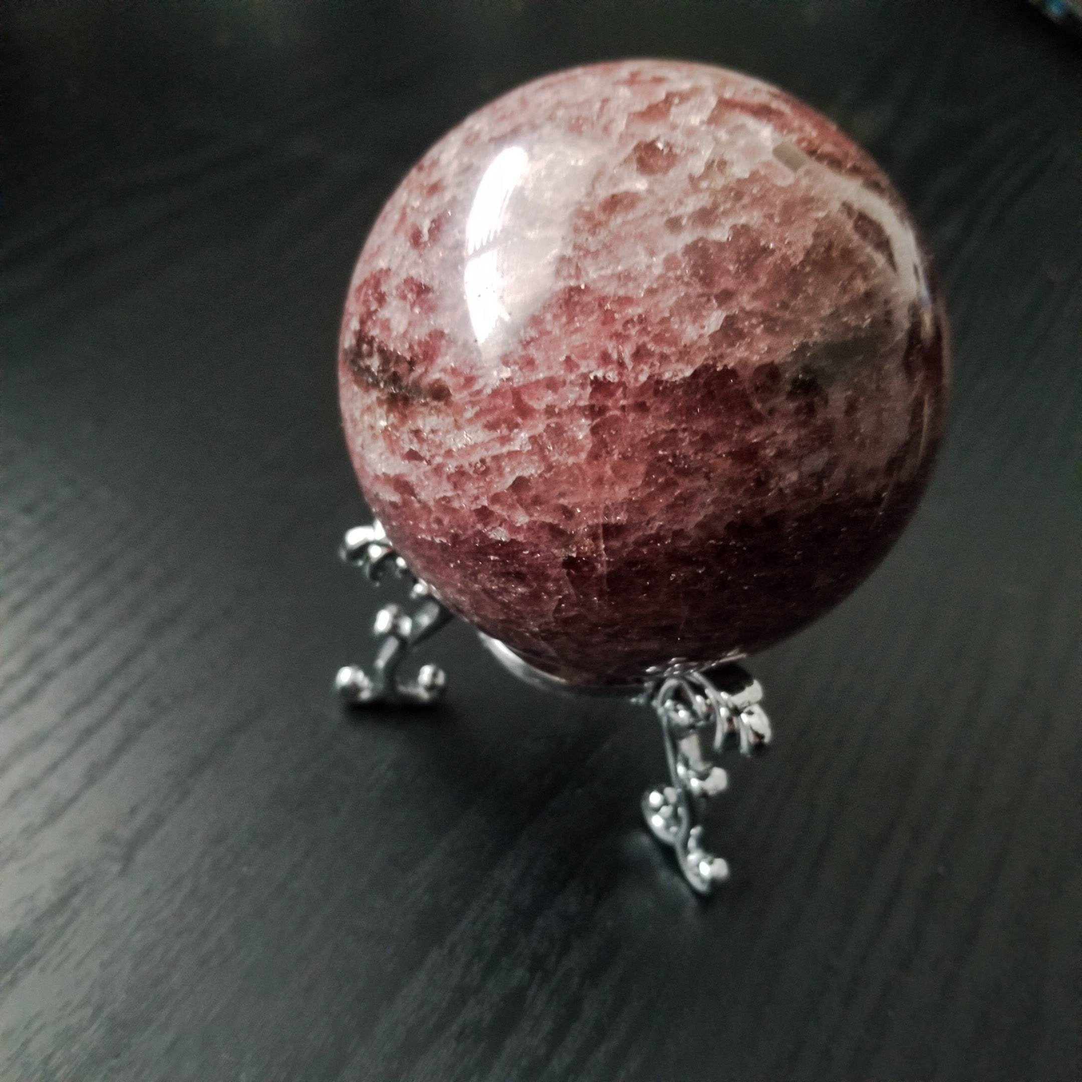 Strawberry quartz sphere 55mm crystal sphere for healing Home & Living ...