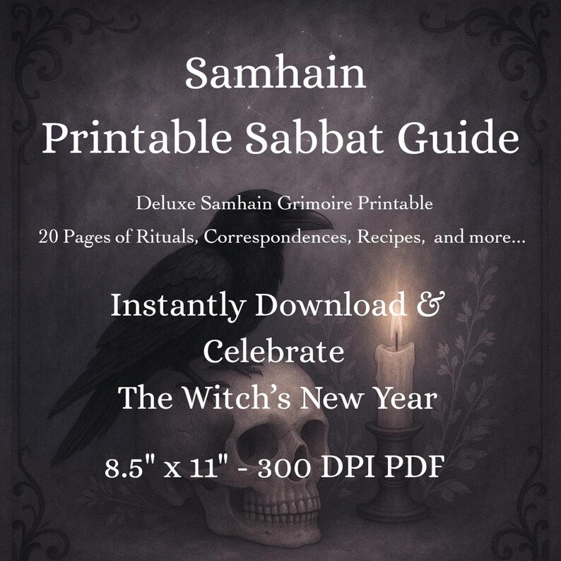 Deluxe Samhain Sabbat Printable | Rituals, Shadow Work, Spirit ...