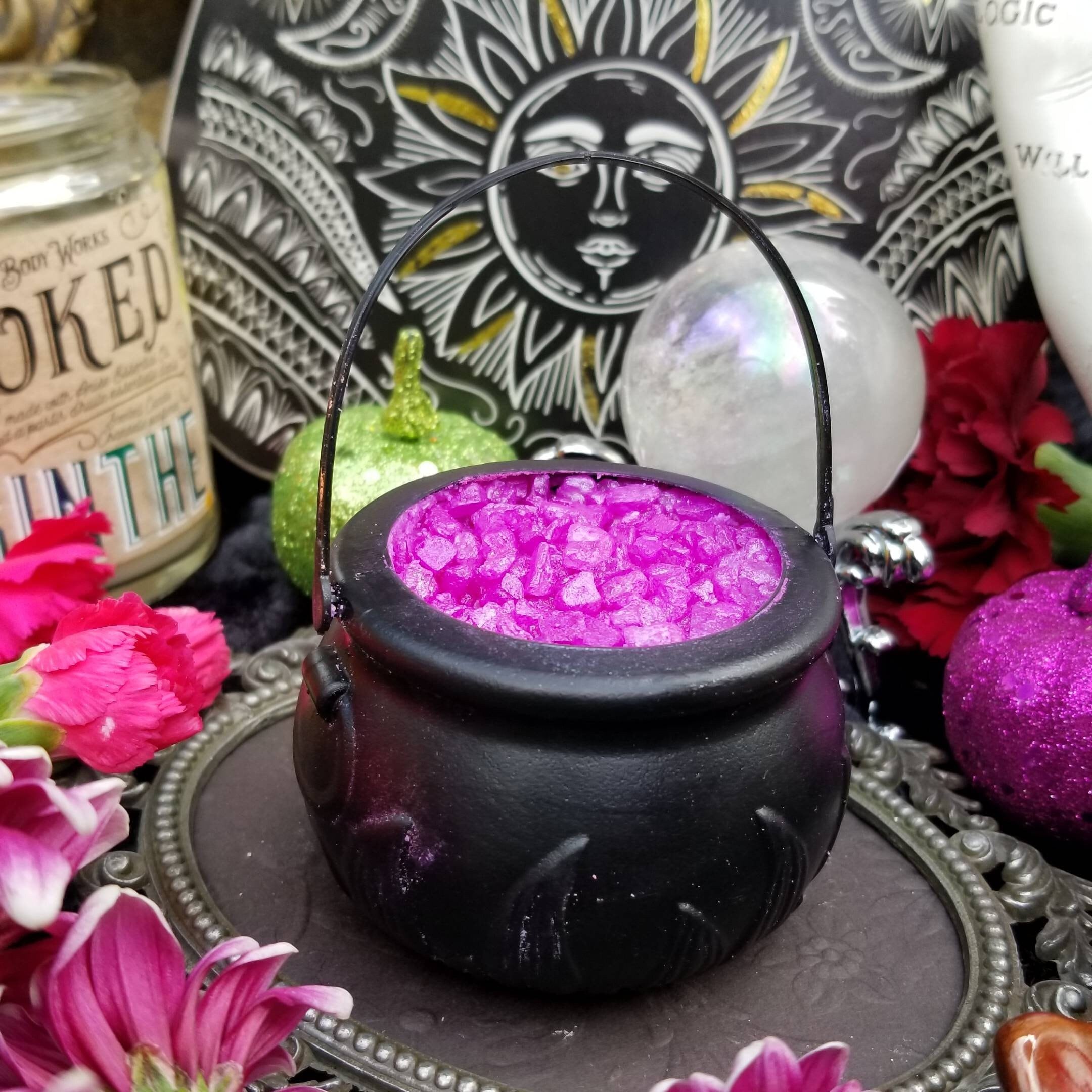 Mystery Crystal Cauldron Bath Bomb Neon Foaming Ritual Bath | Etsy