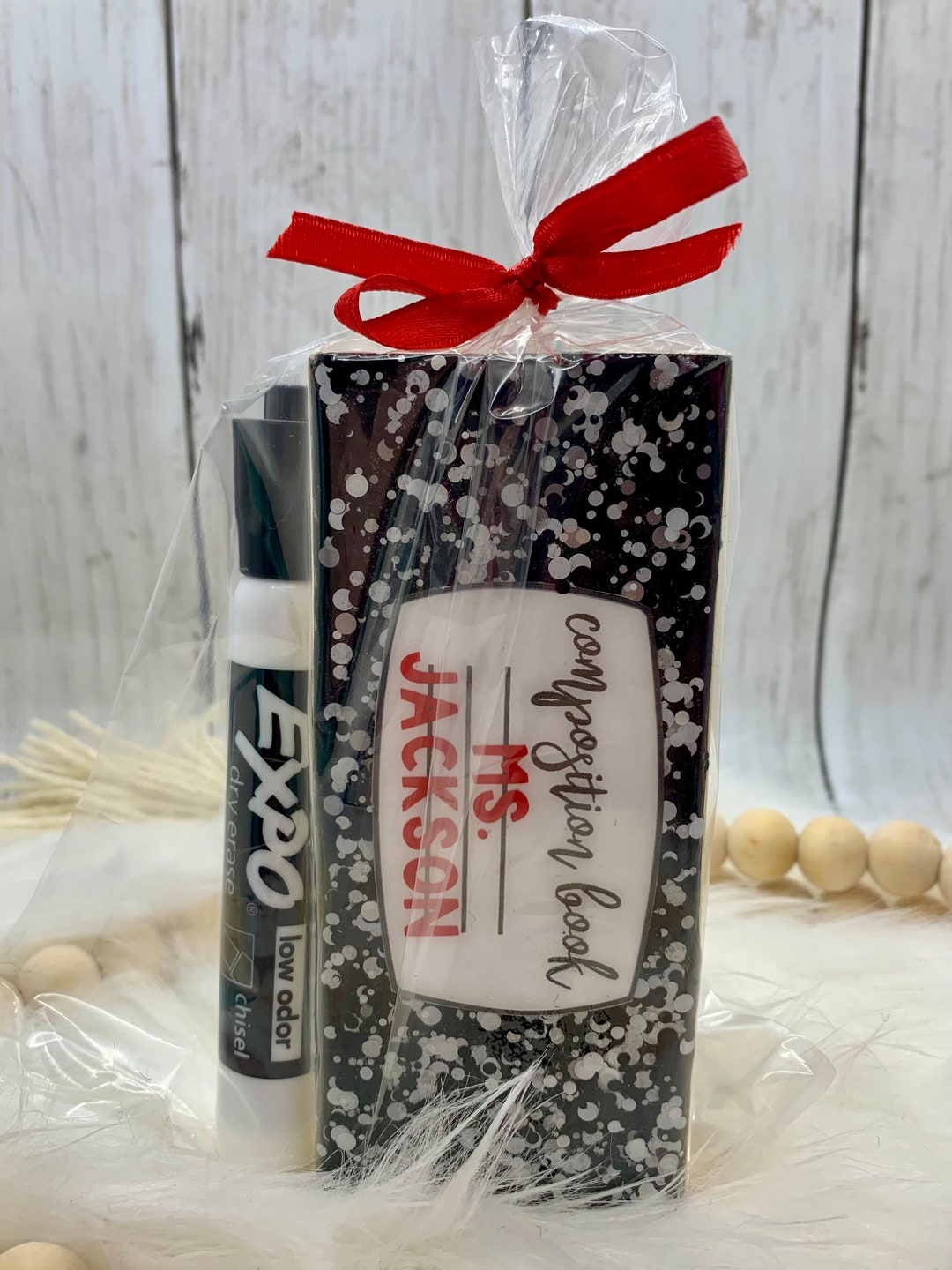 Composition Book Eraser, Custom Glitter Eraser, Personalized Teacher ...