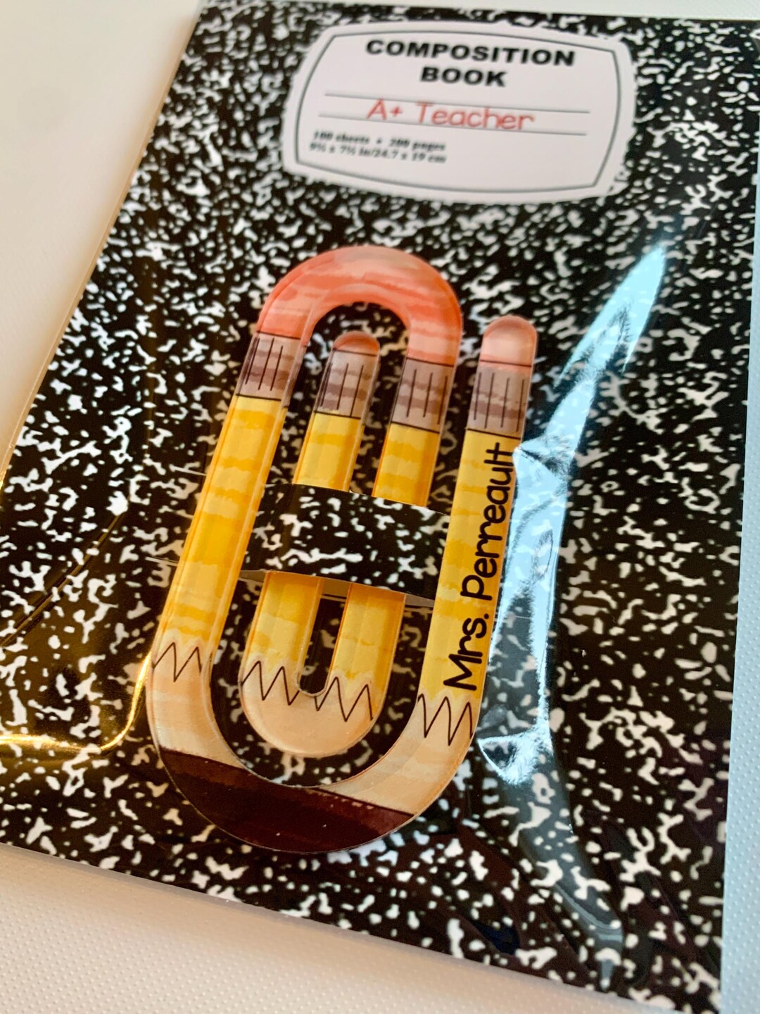 Teacher Gift Personalized Large Acrylic Paperclip - Etsy