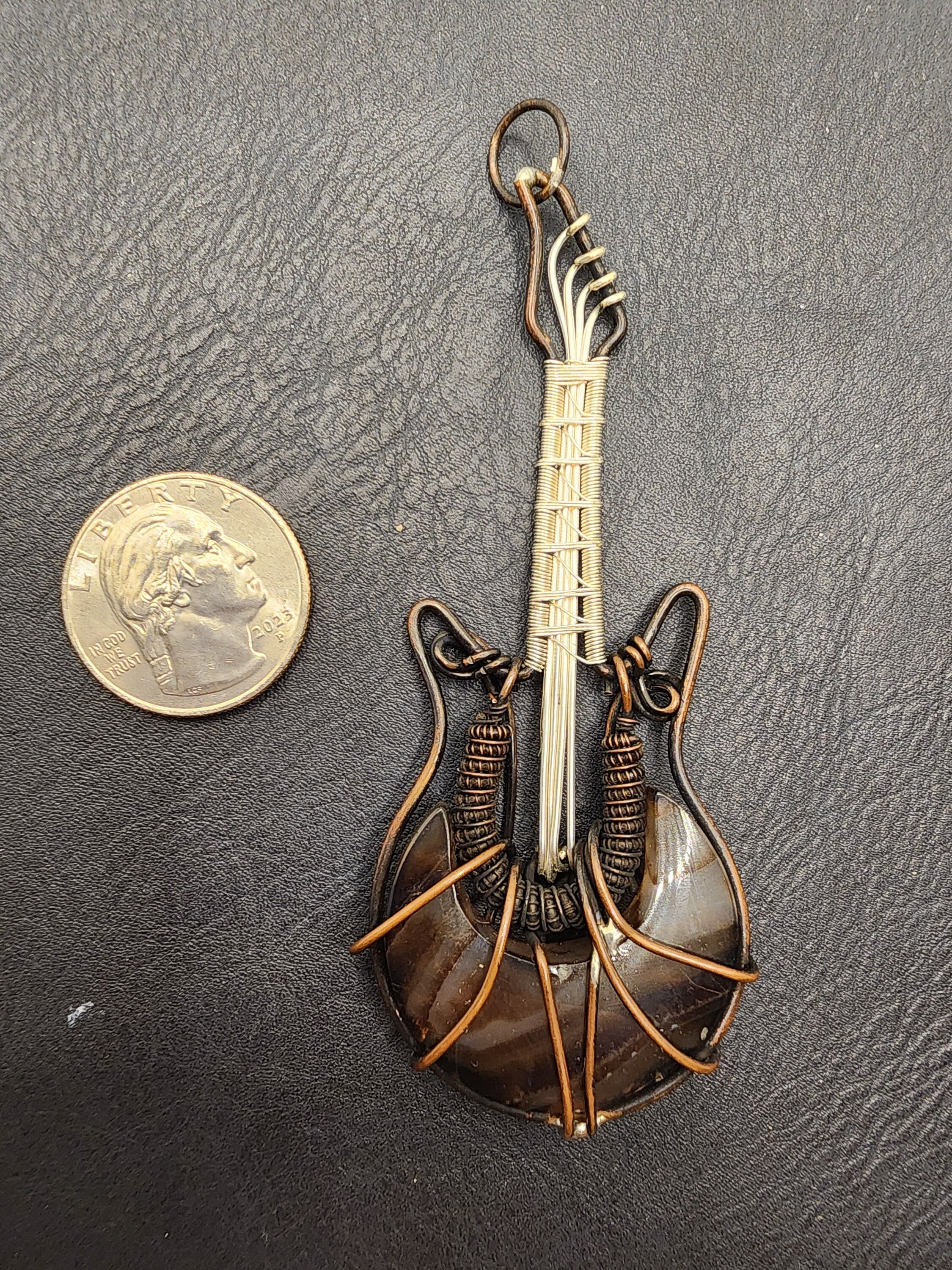 Wire Wrapped Guitar With Carnelian Stone - SG7 - Etsy