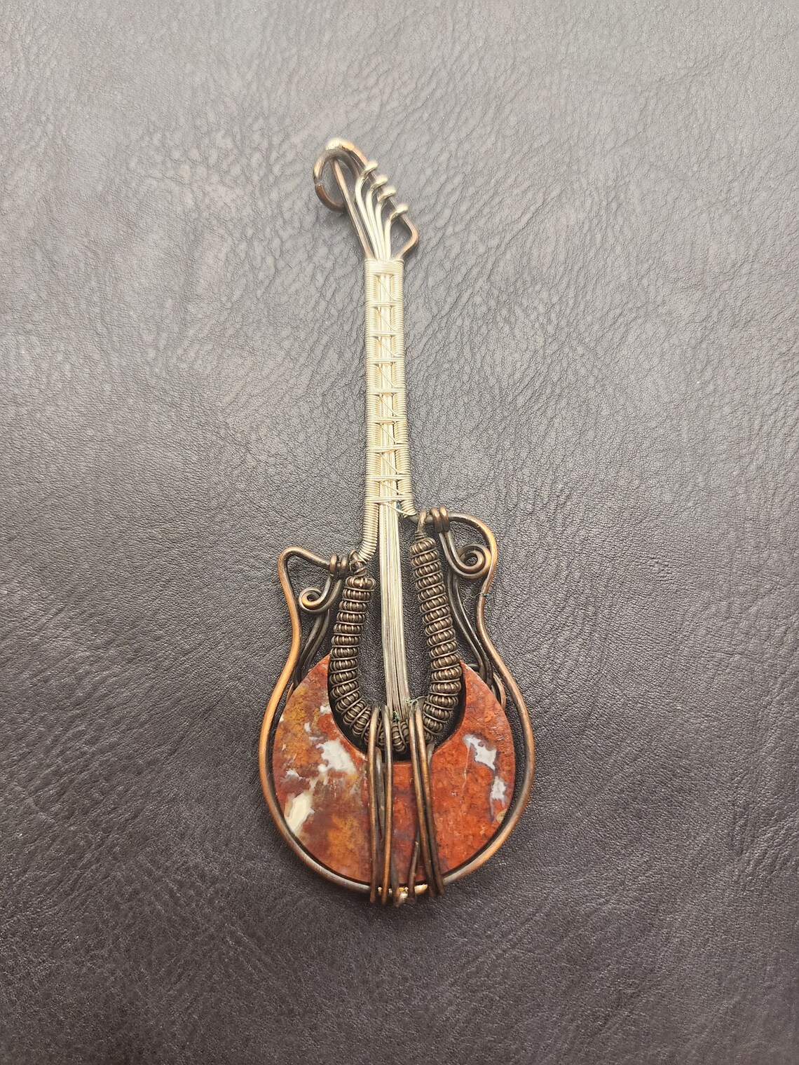 Wire Wrapped Guitar With Agate Stone SG1 - Etsy