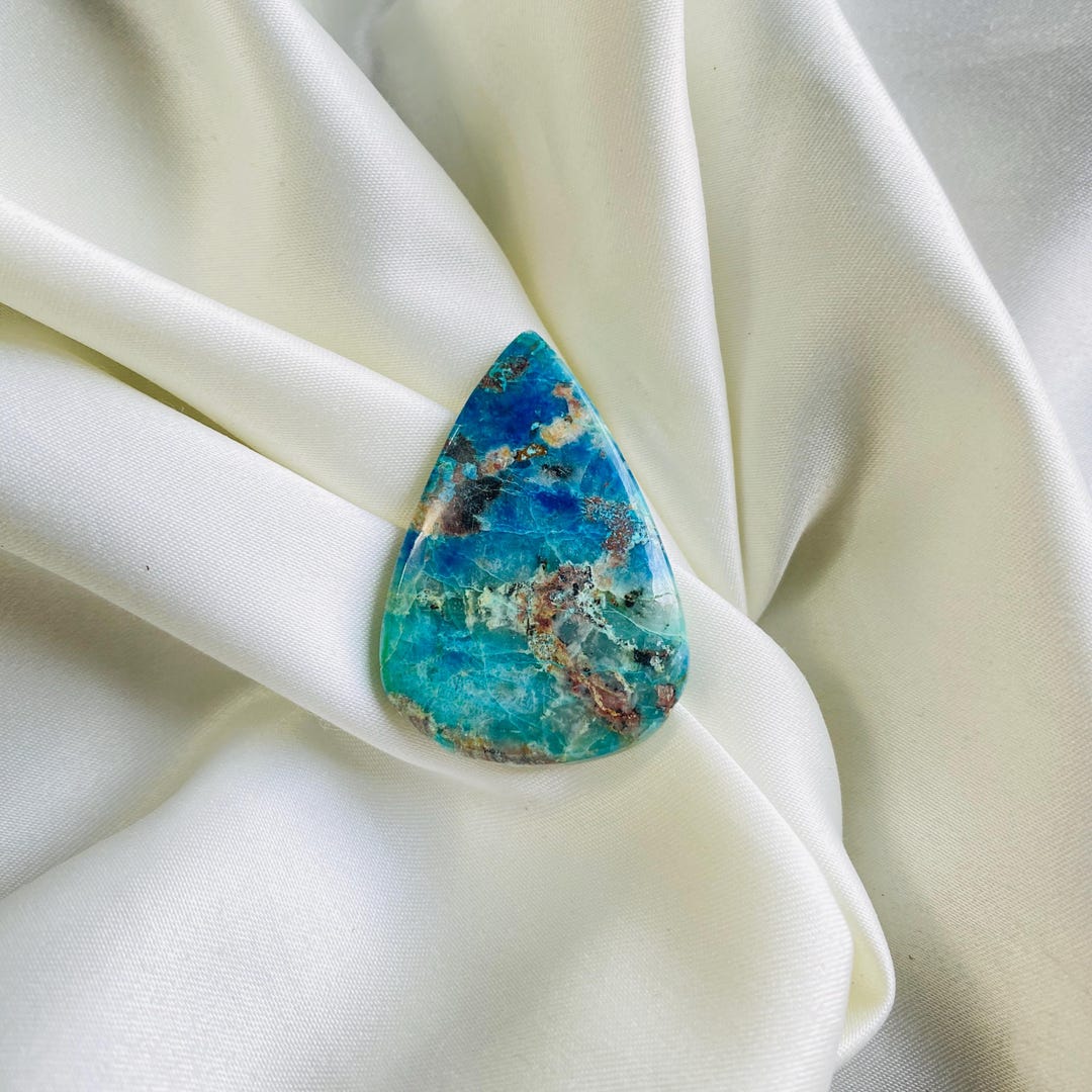 Natural Chrysocolla Cabochon Gemstone Chrysocolla Making for Jewelry ...