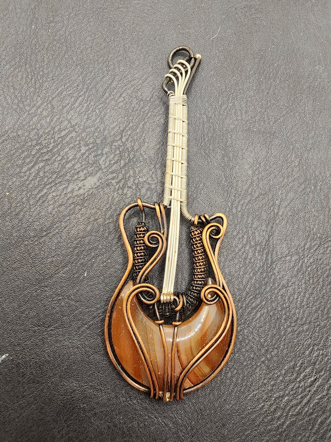 Wire Wrapped Guitar With Carnelian Stone - SG5 - Etsy