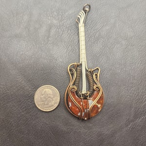 Wire Wrapped Guitar With Agate Stone SG1 - Etsy