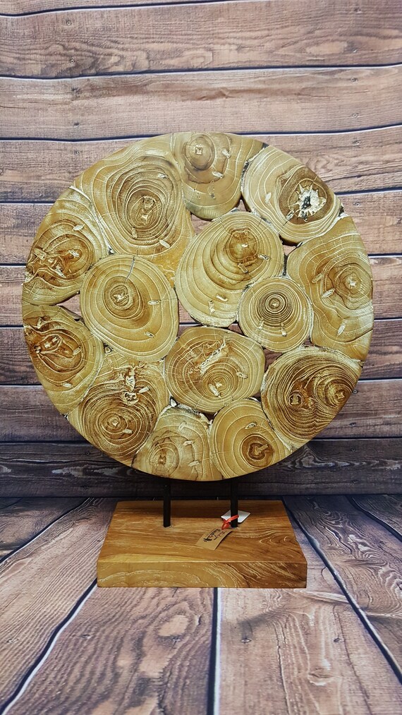 Oval Teak Wood Disc | Etsy