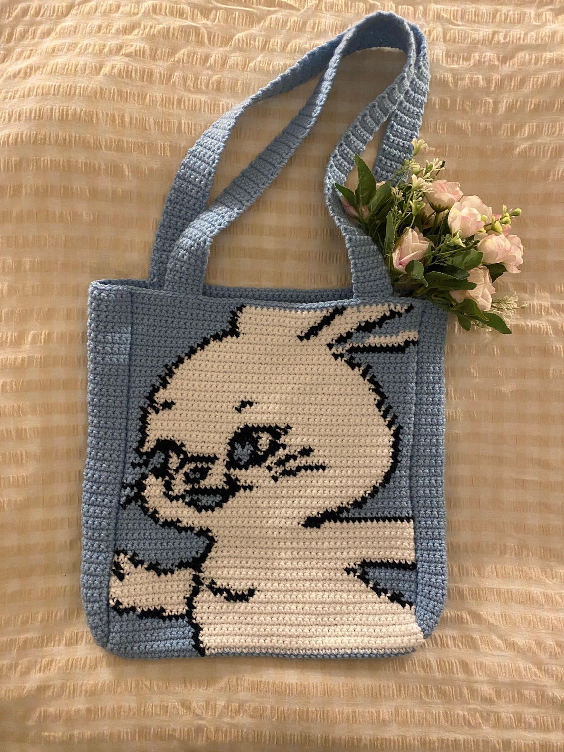 Crochet Bunny Tote Bag Pattern, Kpop Animal Print (PDF Pattern) - Etsy