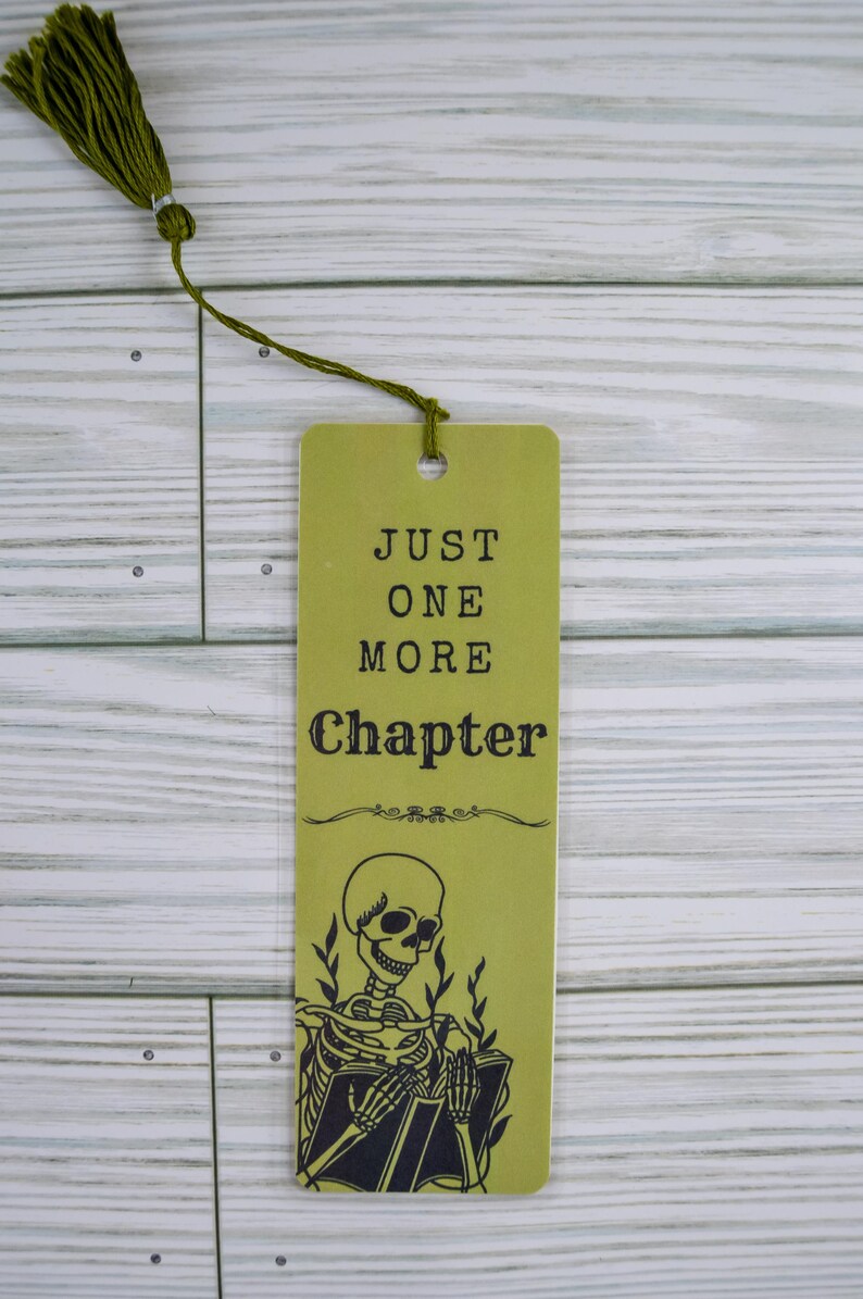 One More Chapter Bookmark | Skeleton Hand Book Lover Gift | Unique ...
