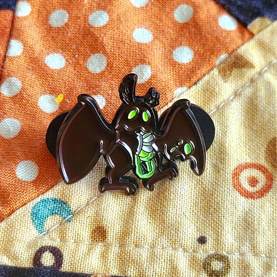 Zombie Cryptid Pin Mothman Soft Enamel - Etsy