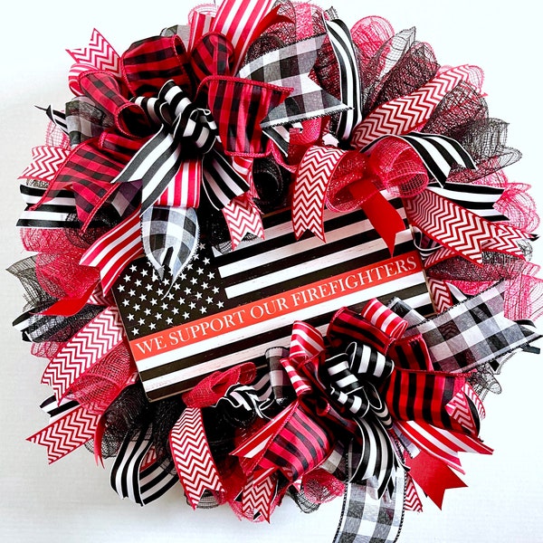 Firefighter Wreath - Etsy