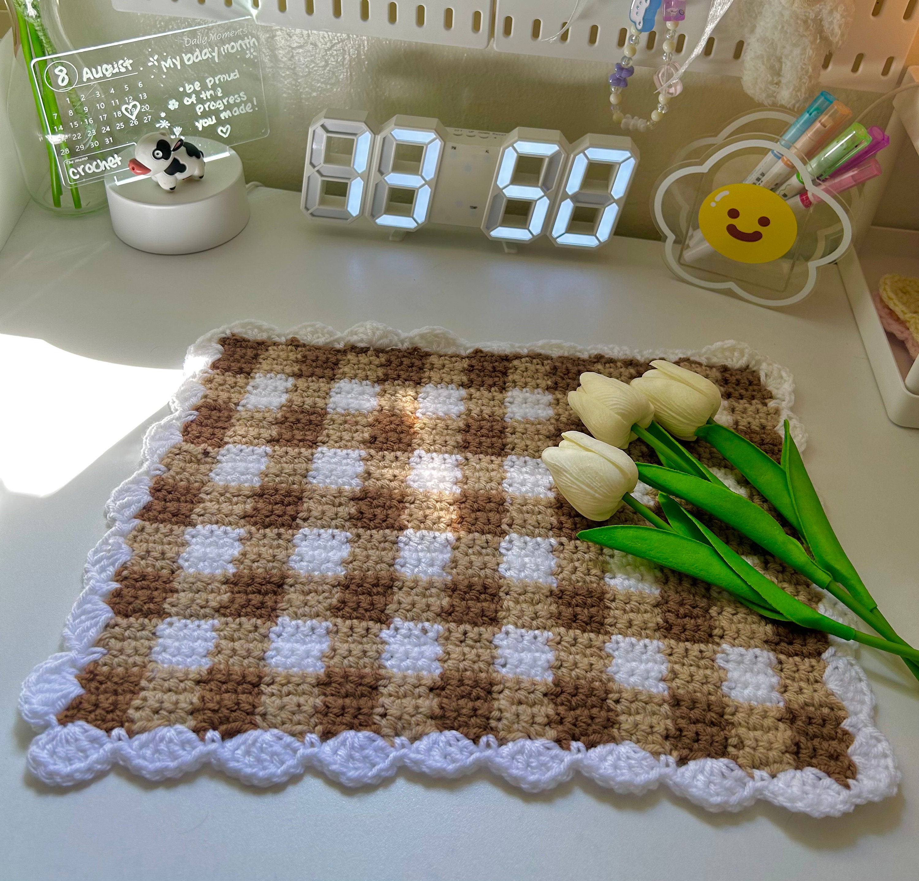 Gingham Desk Mat Pattern - Etsy