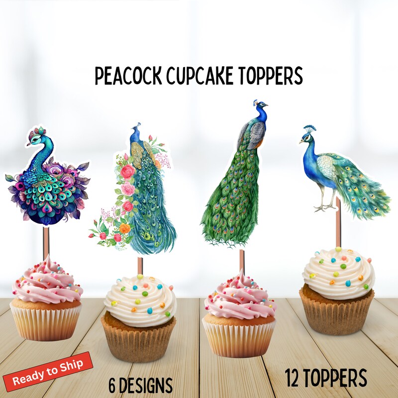 Peacock Cake Topper - Etsy