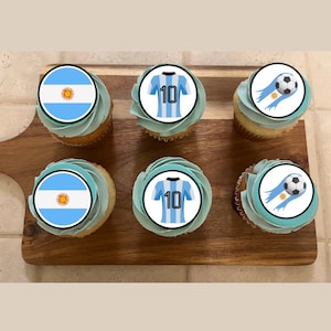 Argentina Messi Digital Cupcake Toppers, Soccer, Lionel Messi Jersey ...
