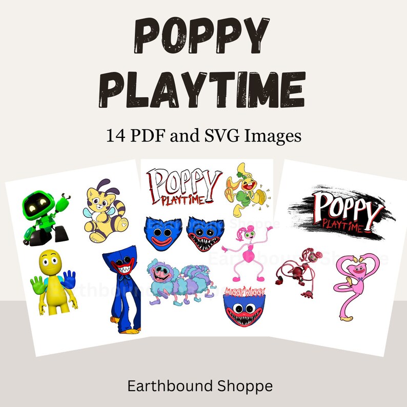 Poppy Playtime PNG SVG 14 Printable Images Huggy Wuggy Pdf - Etsy Australia