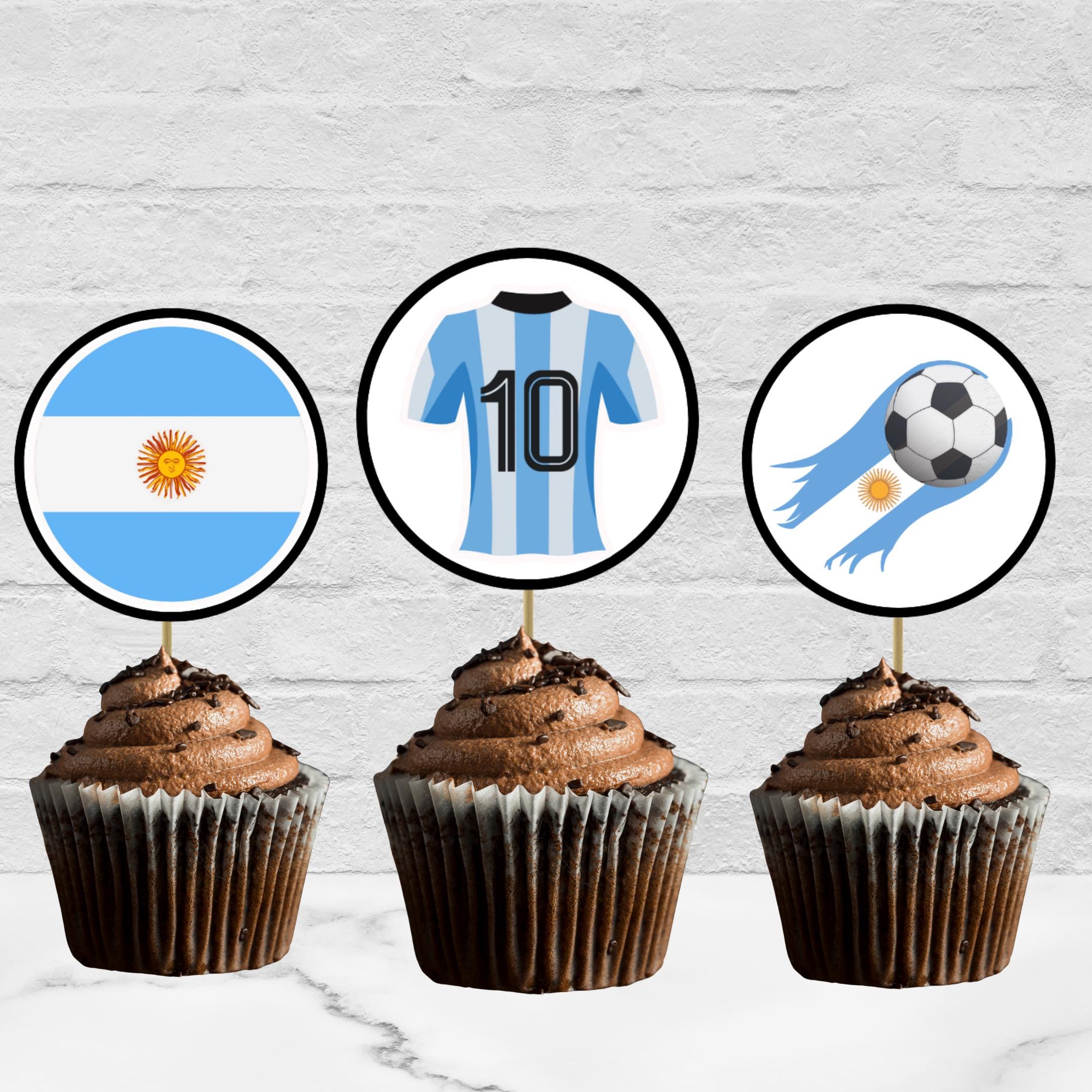 Argentina Messi Digital Cupcake Toppers, Soccer, Lionel Messi Jersey ...