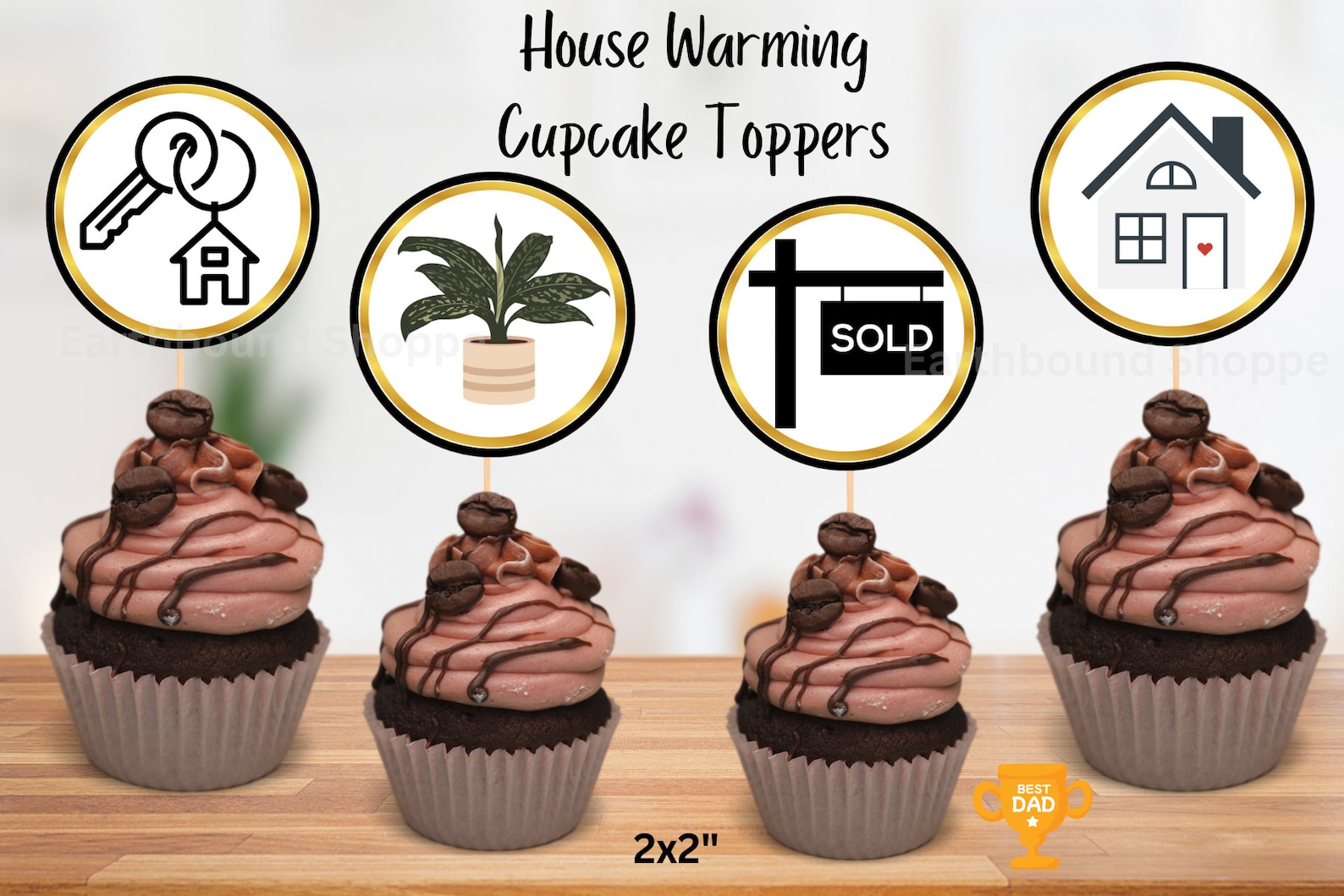 New House, House Warming Printable Cupcake Toppers, Real Estate, Keys ...