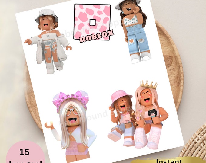 Roblox Girl Seamless Pattern for Your Gamer Girl. Roblox Pattern for ...