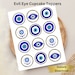 Evil Eye Printable Cupcake Toppers, Third Eye Evil Eye Toppers, Digital ...