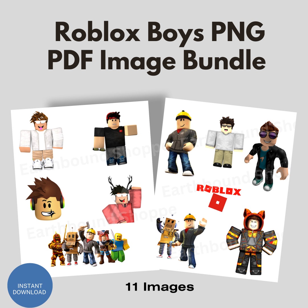 Roblox Boys Characters PNG 11 Images Digital Download Instant Download ...
