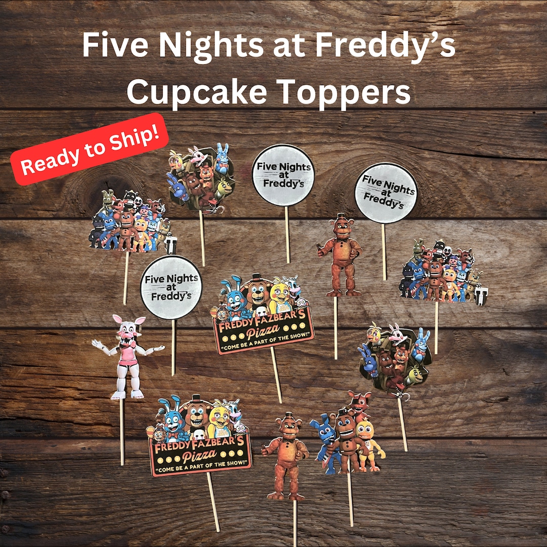 Five Nights at Freddy's Cupcake Toppers Physical 2 Inch - Etsy UK