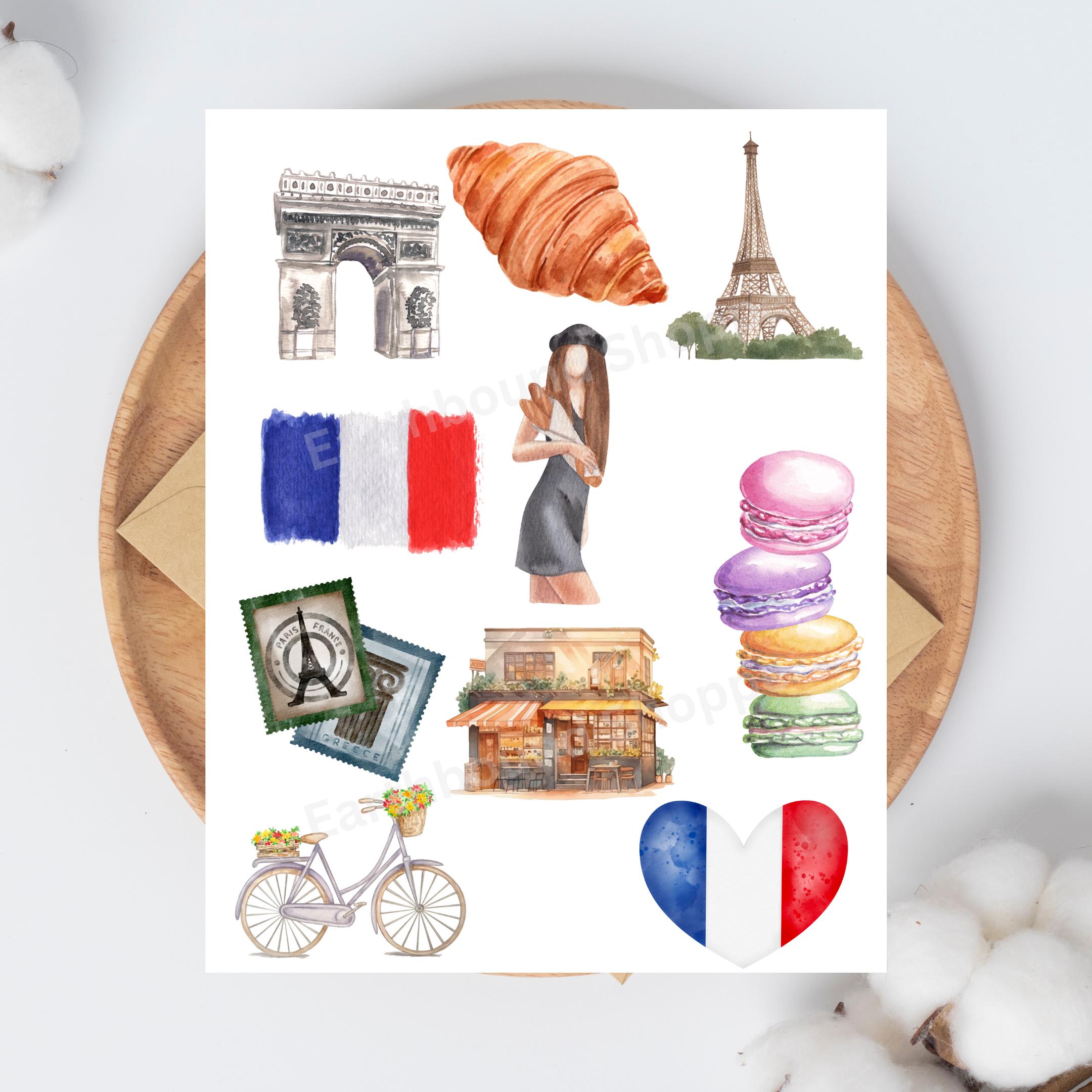 France PNG Image Bundle, 10 Images, Cricut Sublimation, Printout ...