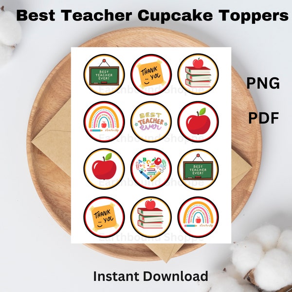Printable Cake Topper for Teacher - Etsy