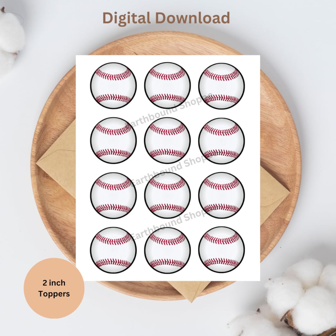Baseball Printable Cupcake Toppers Sports Theme Birthday Party DIY ...