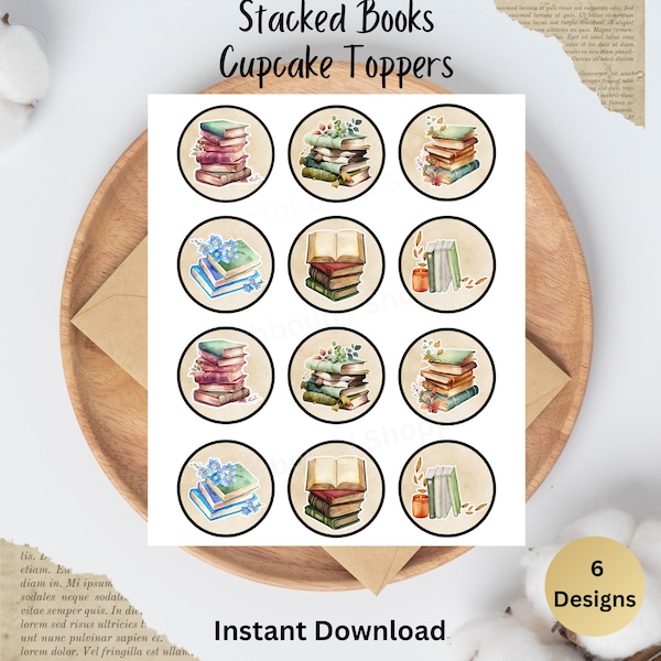 Book Cupcake Topper - Etsy