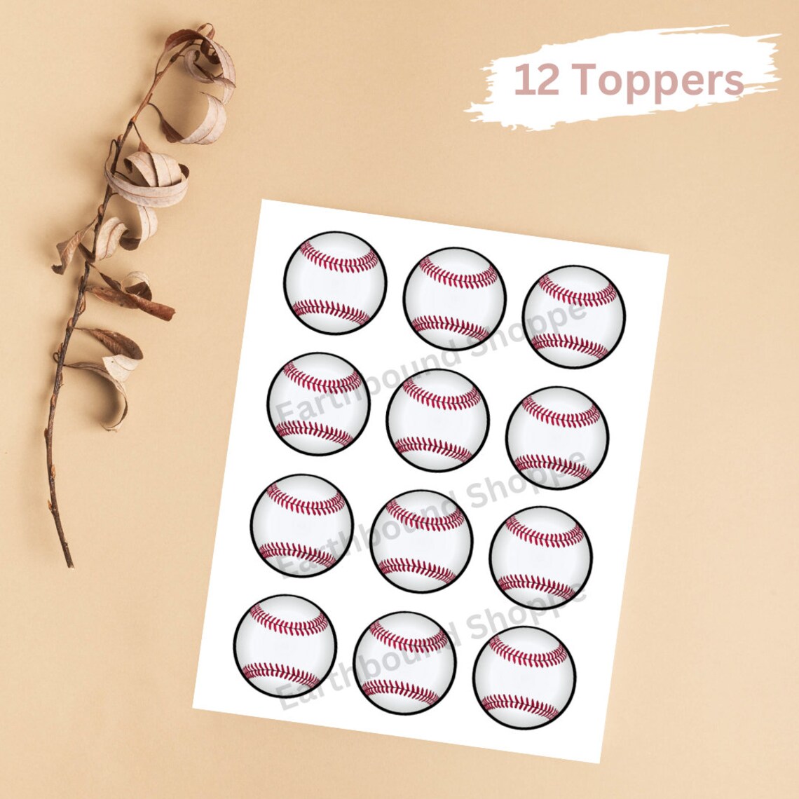 Baseball Printable Cupcake Toppers Sports Theme Birthday Party DIY ...