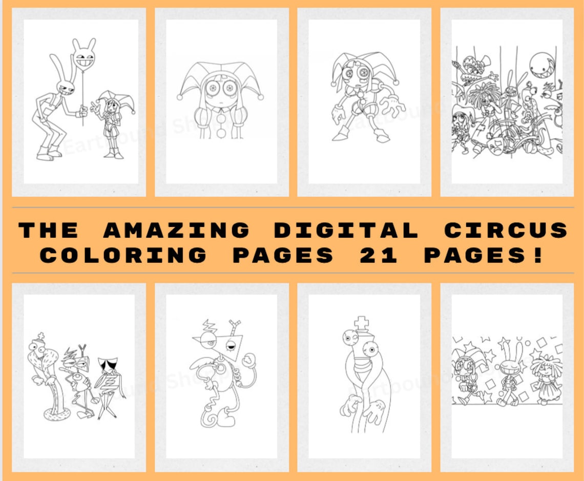 The Amazing Digital Circus 22 páginas para colorear imprimibles, Pomni ...