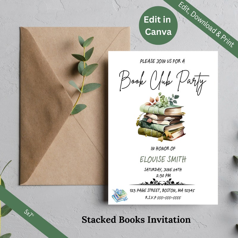 Book Invitation - Etsy