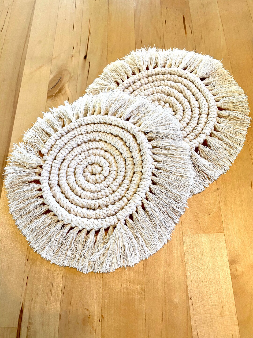Macrame Trivet, Handmade Pot Coaster, Large Macrame Coaster, Hot Pad ...