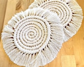 Macrame Trivet Handmade Pot Coaster Large Macrame Coaster - Etsy