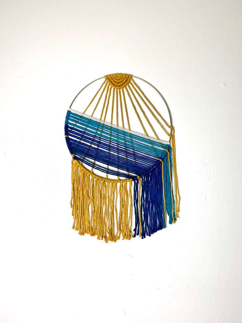 Modern Macrame Sun and Surf Beach Macrame Decor Boho Wall - Etsy